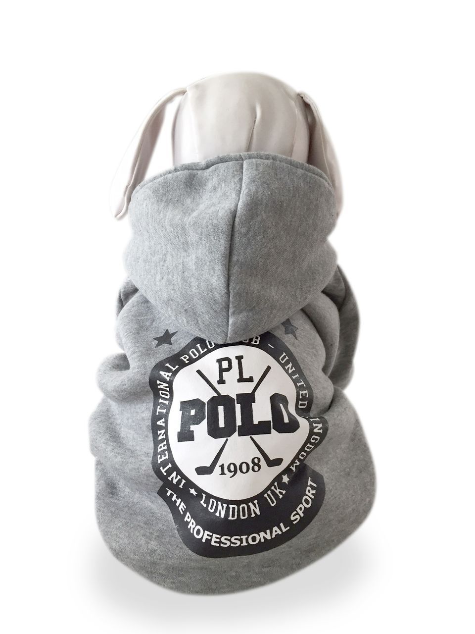 POLO Fleece Grey Hoodie for Dogs - Dog Bless You