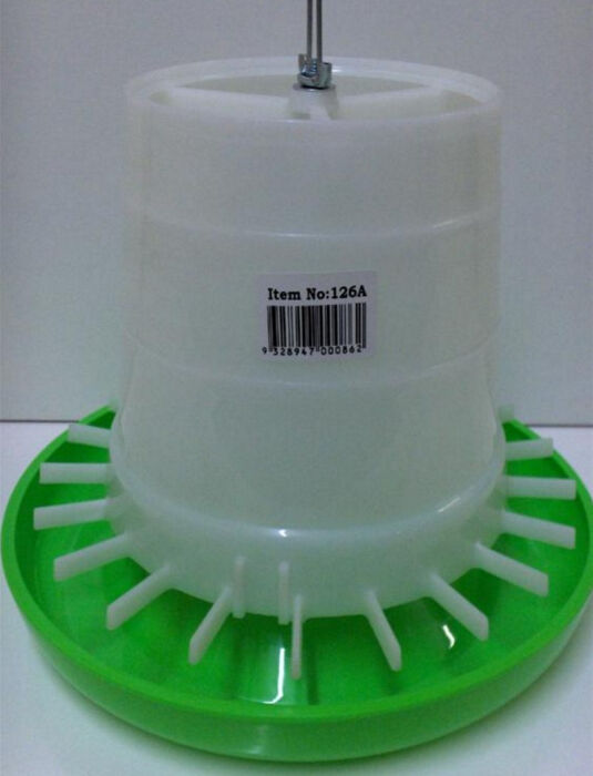 Poultry Chicken Feeder - White & Green - Avico